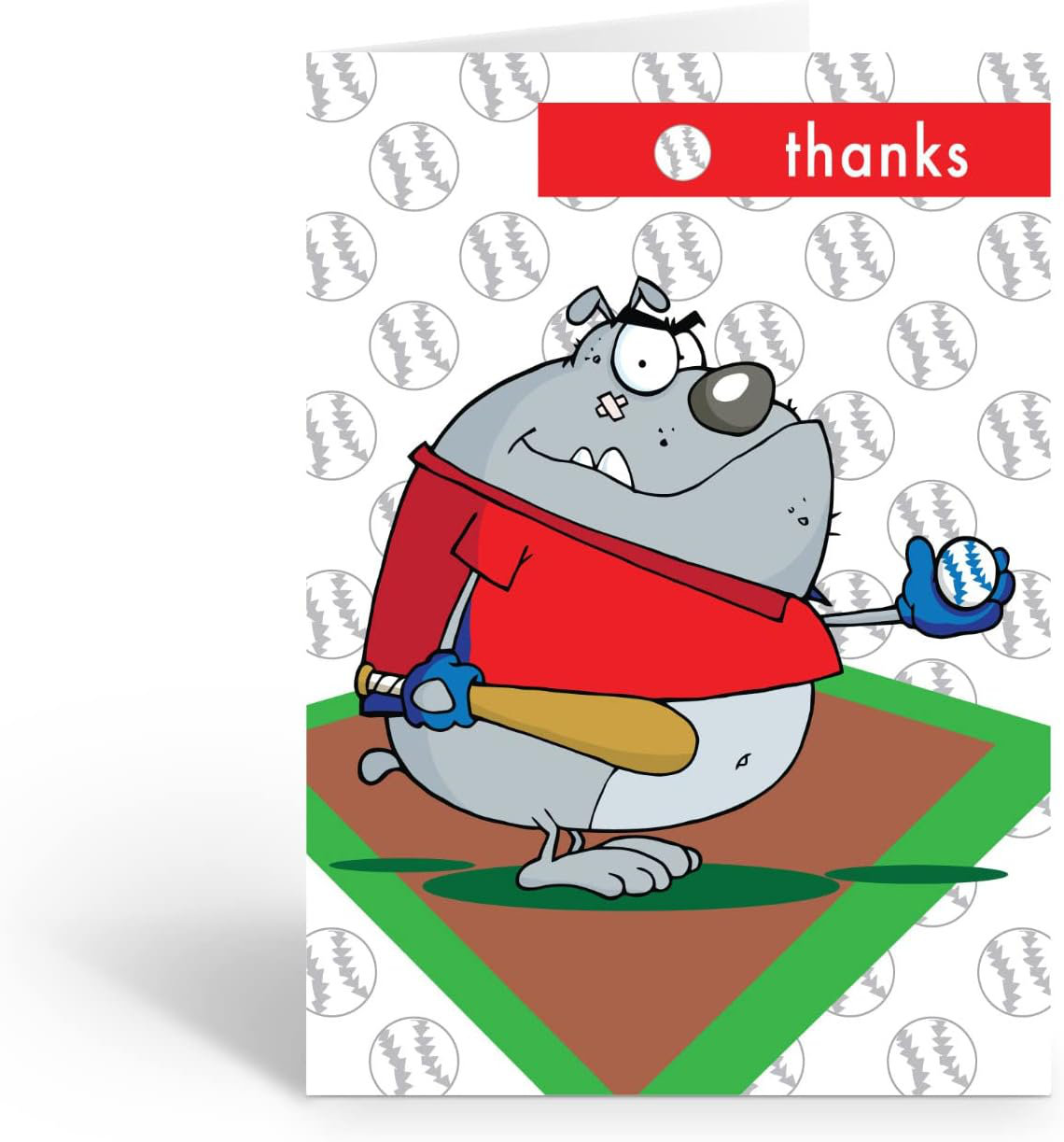 The Holiday Aisle® - 10 Baseball Thank You Note Card & Envelopes ...