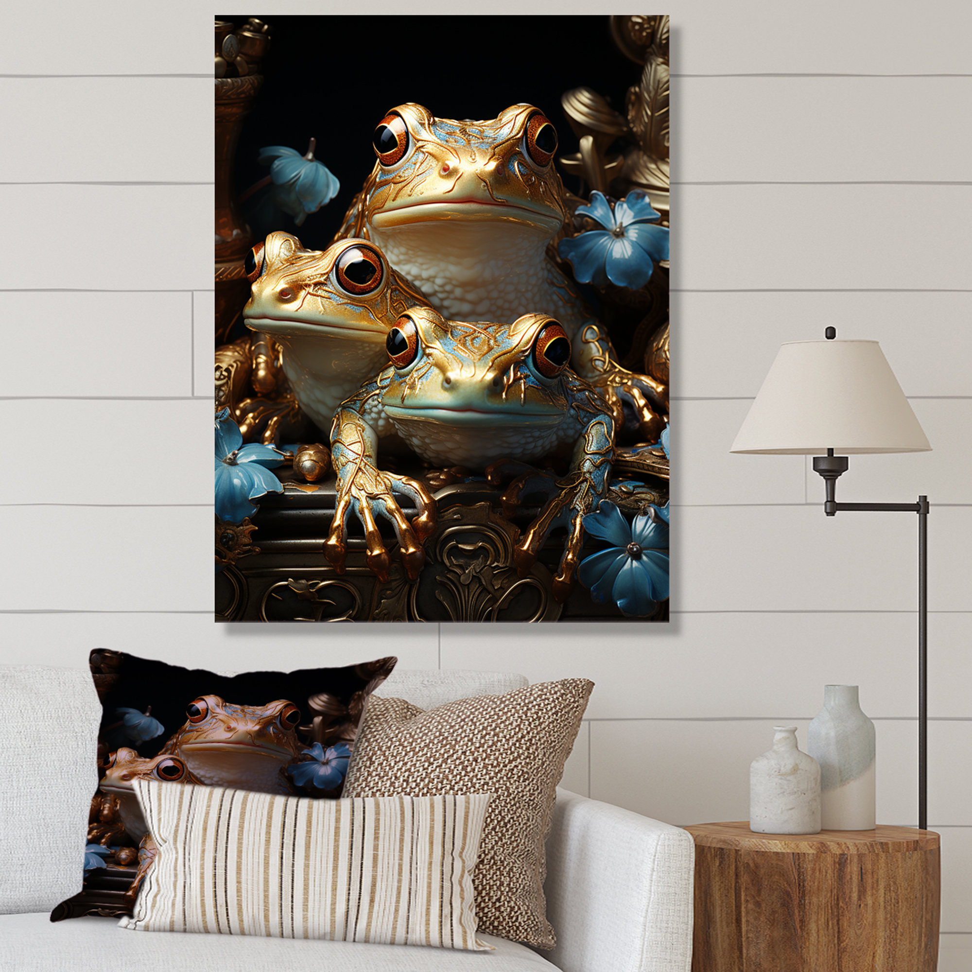 Winston Porter A Baroque Frogs Portrait - Print on Canvas | Wayfair