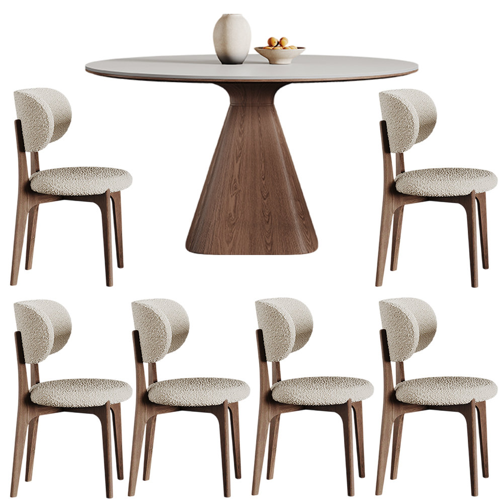 ZKuylo Italian style minimalist round dining table sets - Wayfair Canada