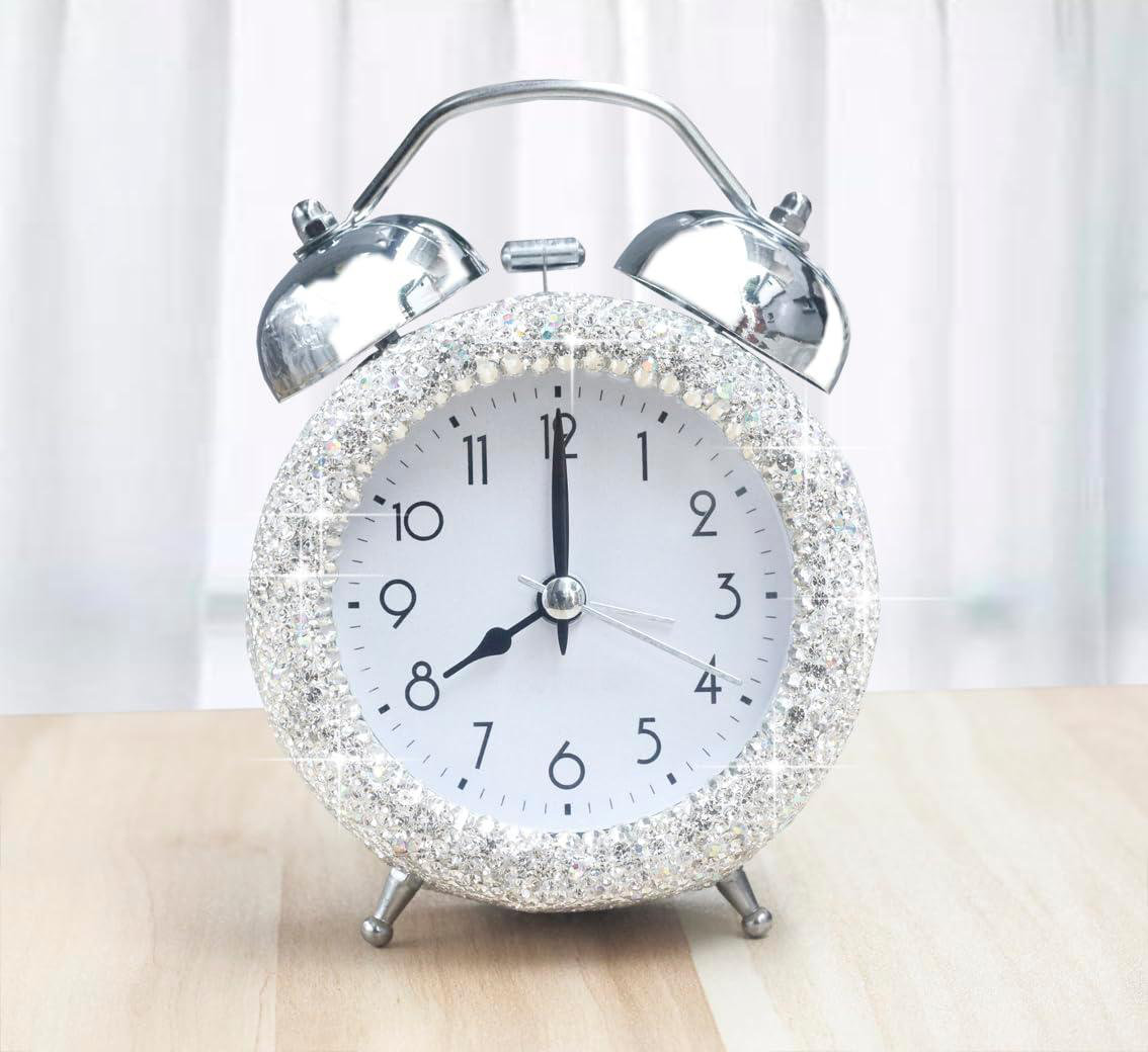 Mercer41 Bling Rhinestone Alarm Clock Morning Call For Bedroom Houser ...