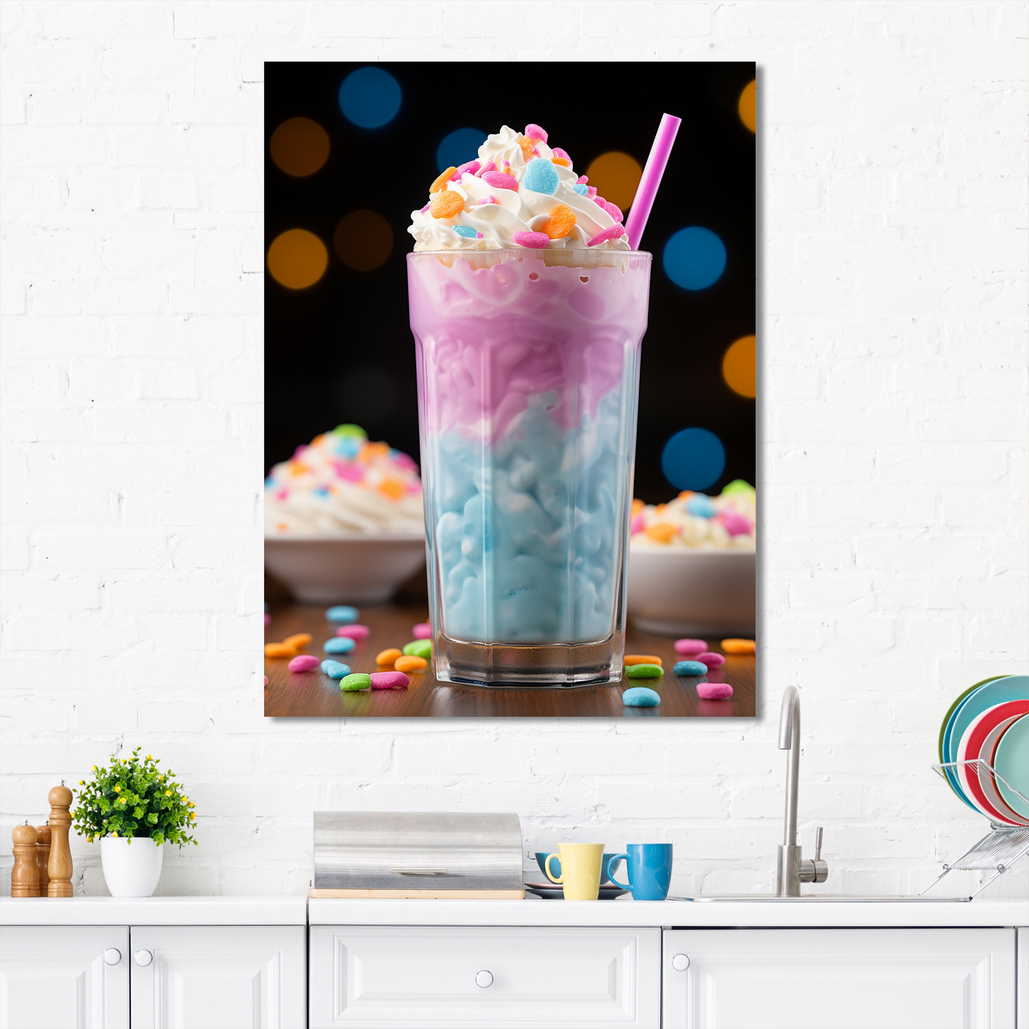 Ebern Designs Pink Close Up Milkshake Indulgence I - Food And Beverage ...