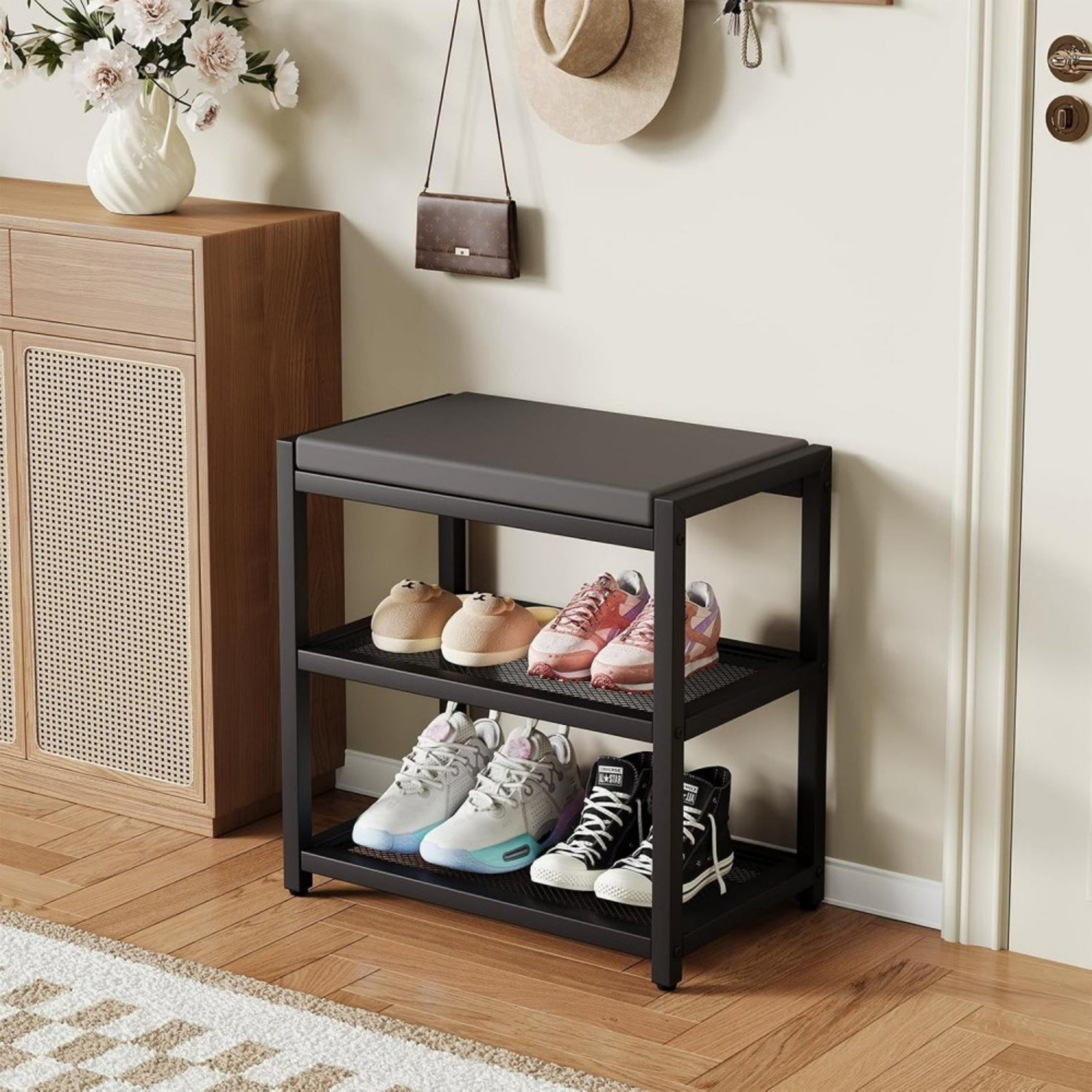 Ebern Designs Small Shoe Bench Shoe Rack Storage Bench Entryway Bench ...