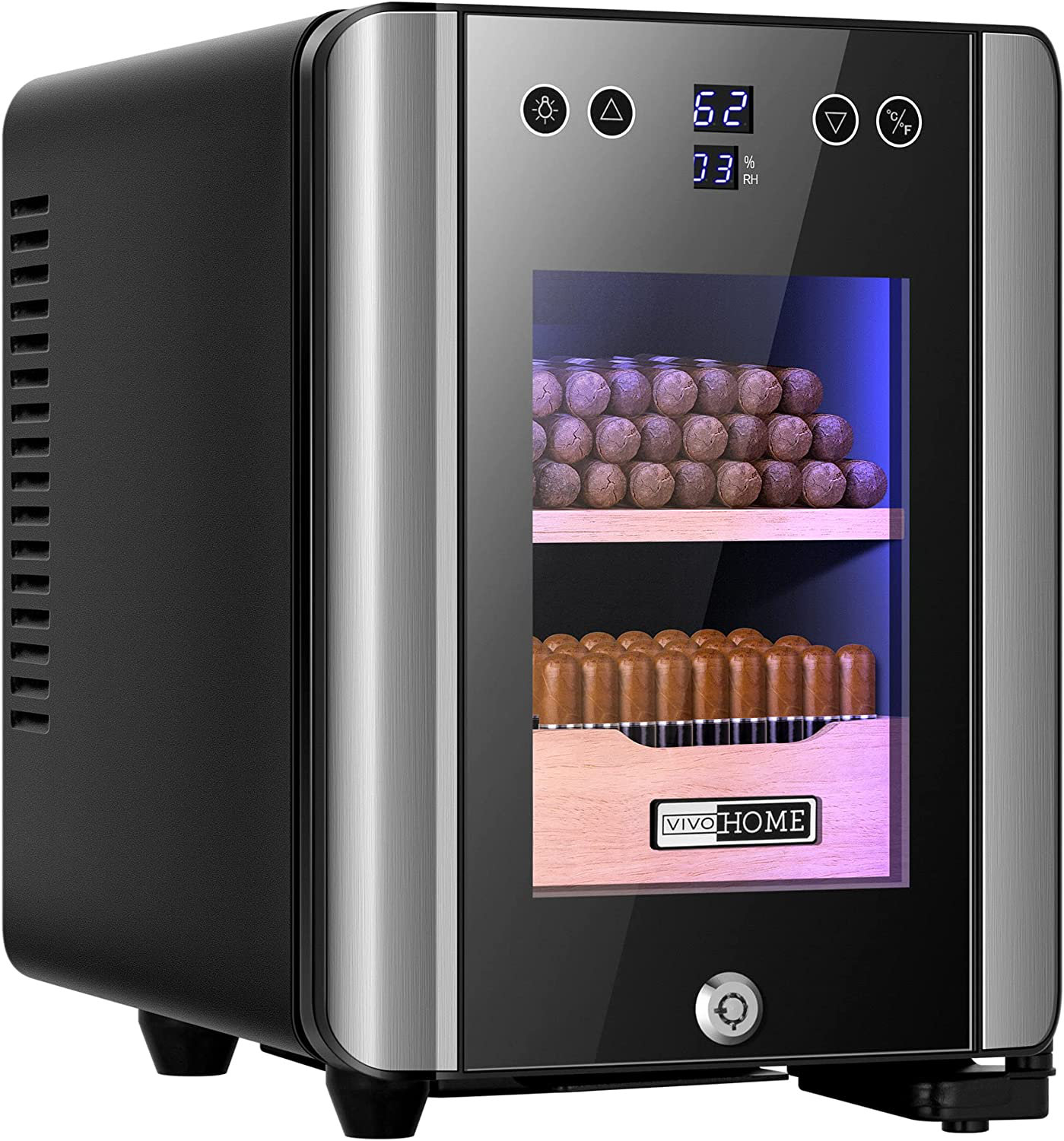 VIVOHOME 8 L Electric Humidor For 80 Counts With Temperature Control ...