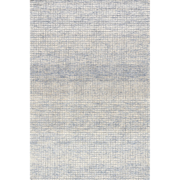Ebern Designs Melrose Checked Wool Area Rug & Reviews | Wayfair