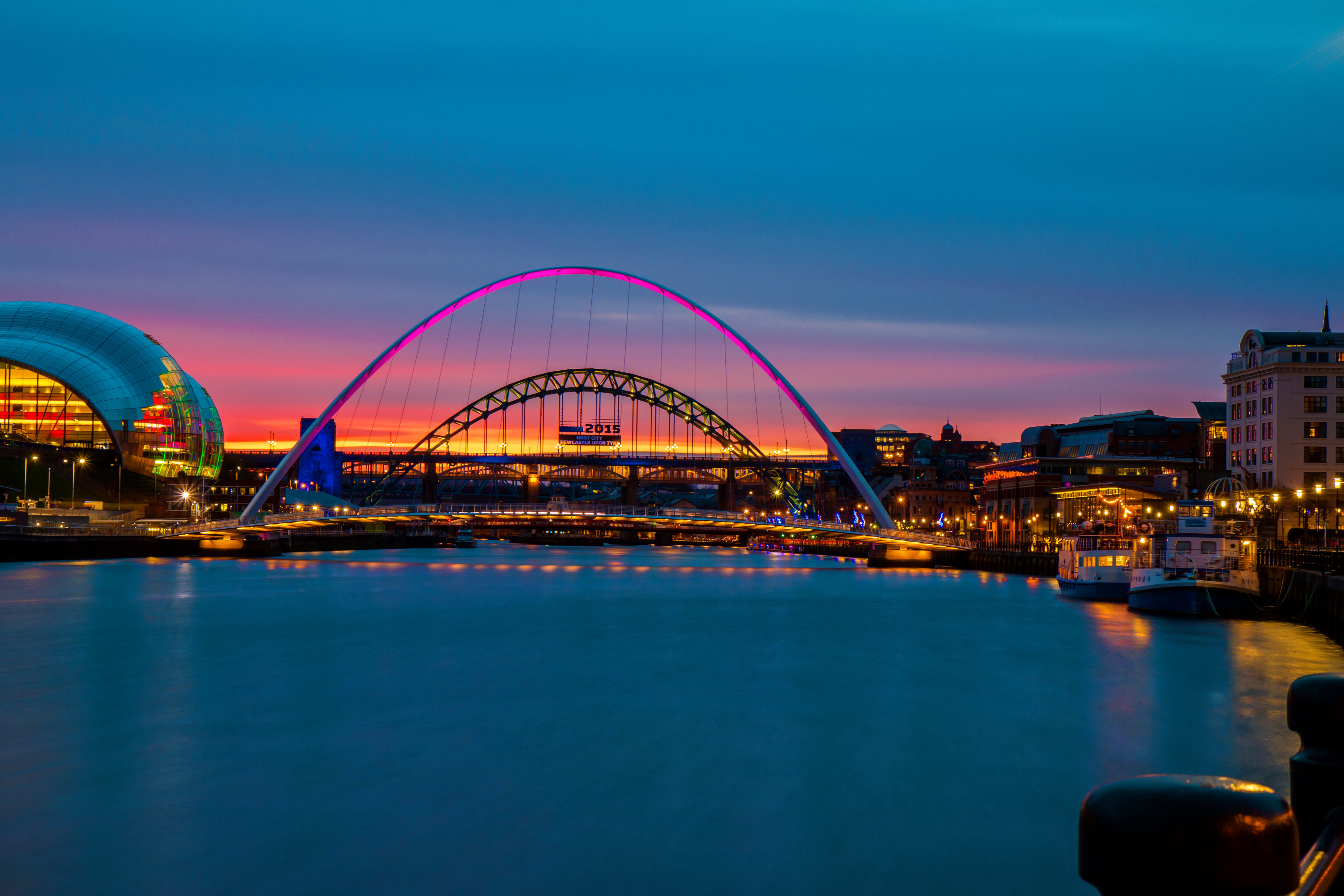 17 Stories Bridges at Sunset by Aaronpattison - Wrapped Canvas ...