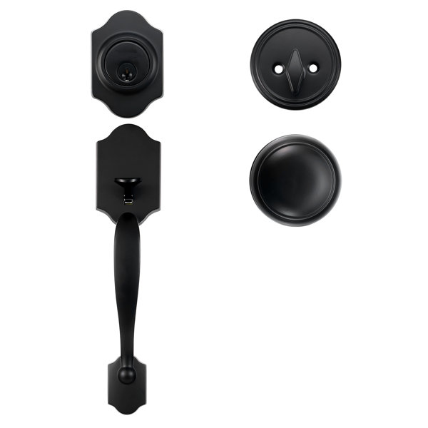 VEVOR Front Door Handle and Deadbolt Set, Matte Black Front Door Lock ...