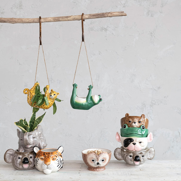 Trinx Janneke Ceramic Indoor Hanging Planter | Wayfair