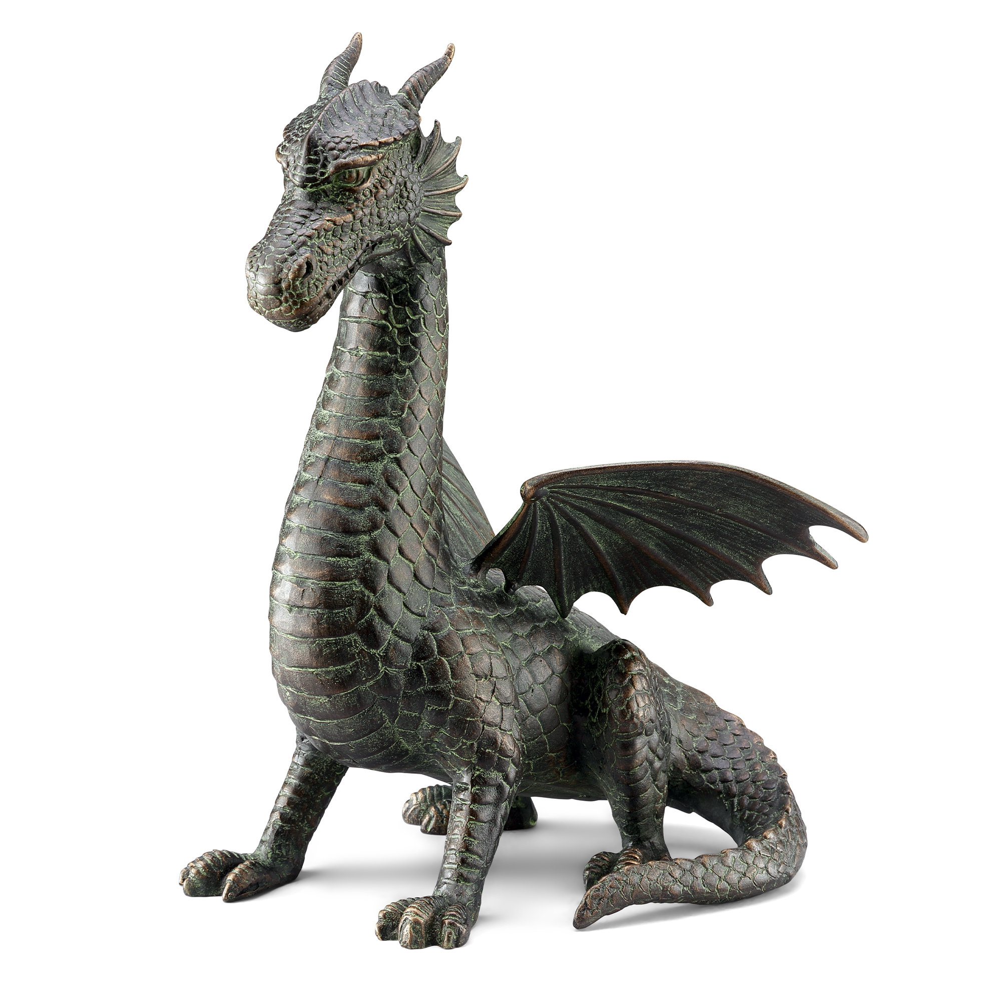 Trinx Winged Dragon Garden Statue | Wayfair