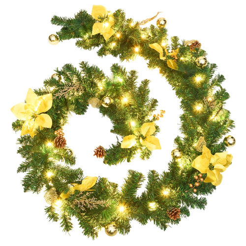 The Holiday Aisle® Christmas Garland Holiday Artificial Xmas Garland ...