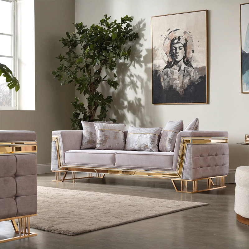 Everly Quinn Jadien 2 - Piece Velvet Living Room Set | Wayfair