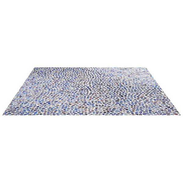TileBar Komorebi Pebble Bayou Blue Polished Glass Mosaic Tile | Perigold