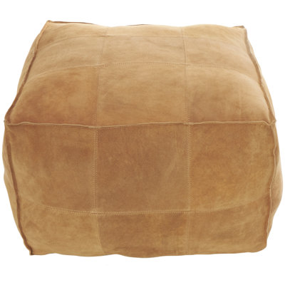Birch Lane™ Shara Leather Pouf & Reviews | Wayfair