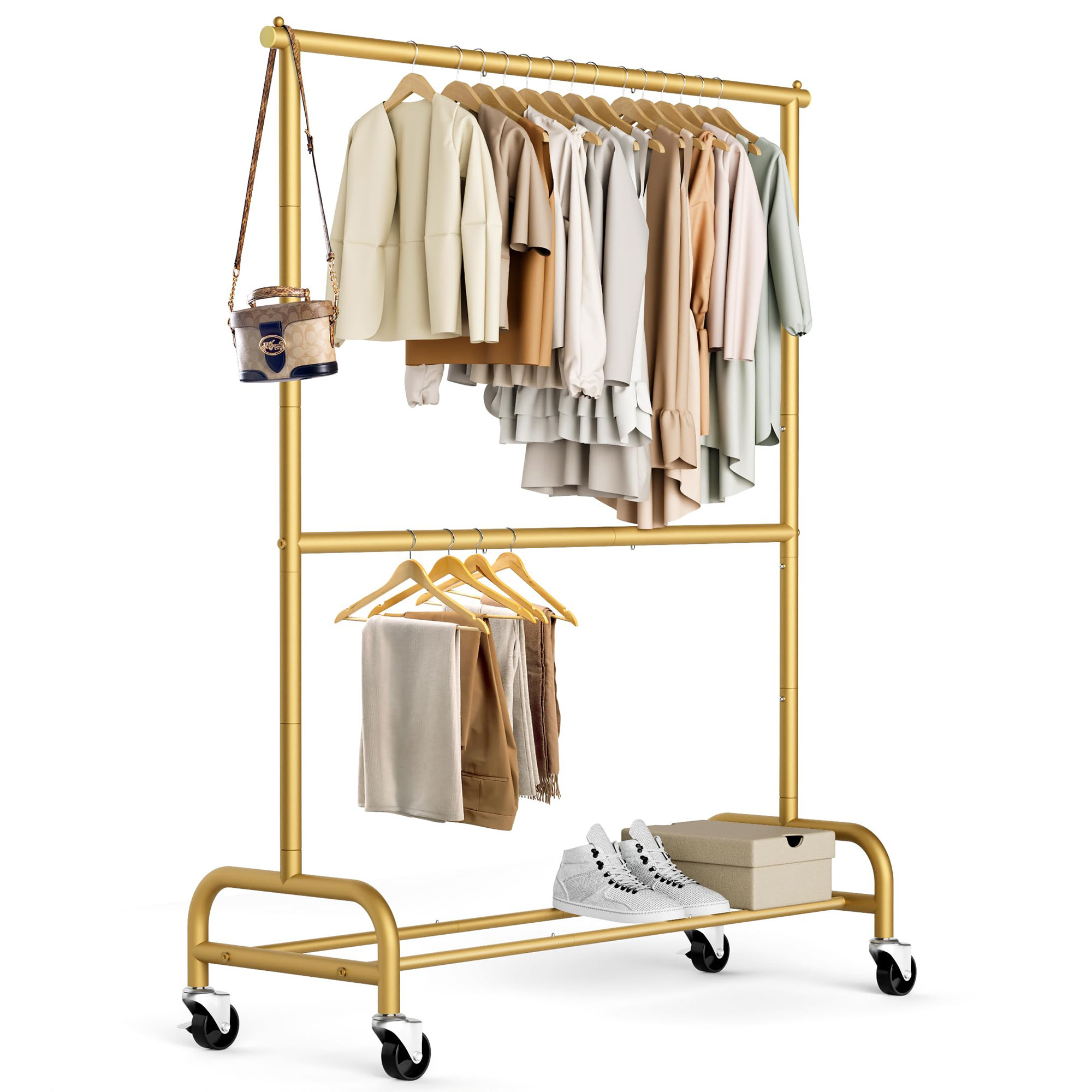 Everly Quinn Clothing Racks for Hanging Clothes Heavy Duty Clothes Rack ...
