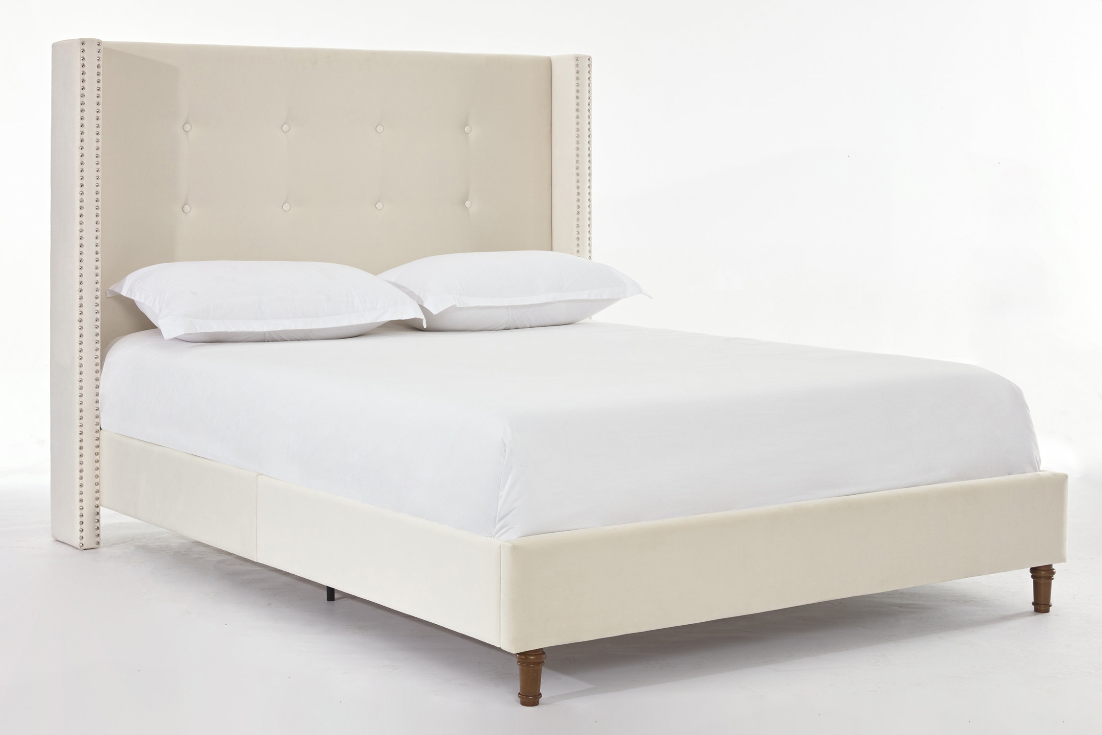 Alcott Hill® Eftychia Upholstered Wingback Bed & Reviews | Wayfair