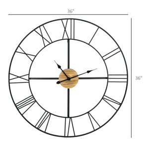 Trent Austin Design® Oversized 36" Wall Clock & Reviews | Wayfair