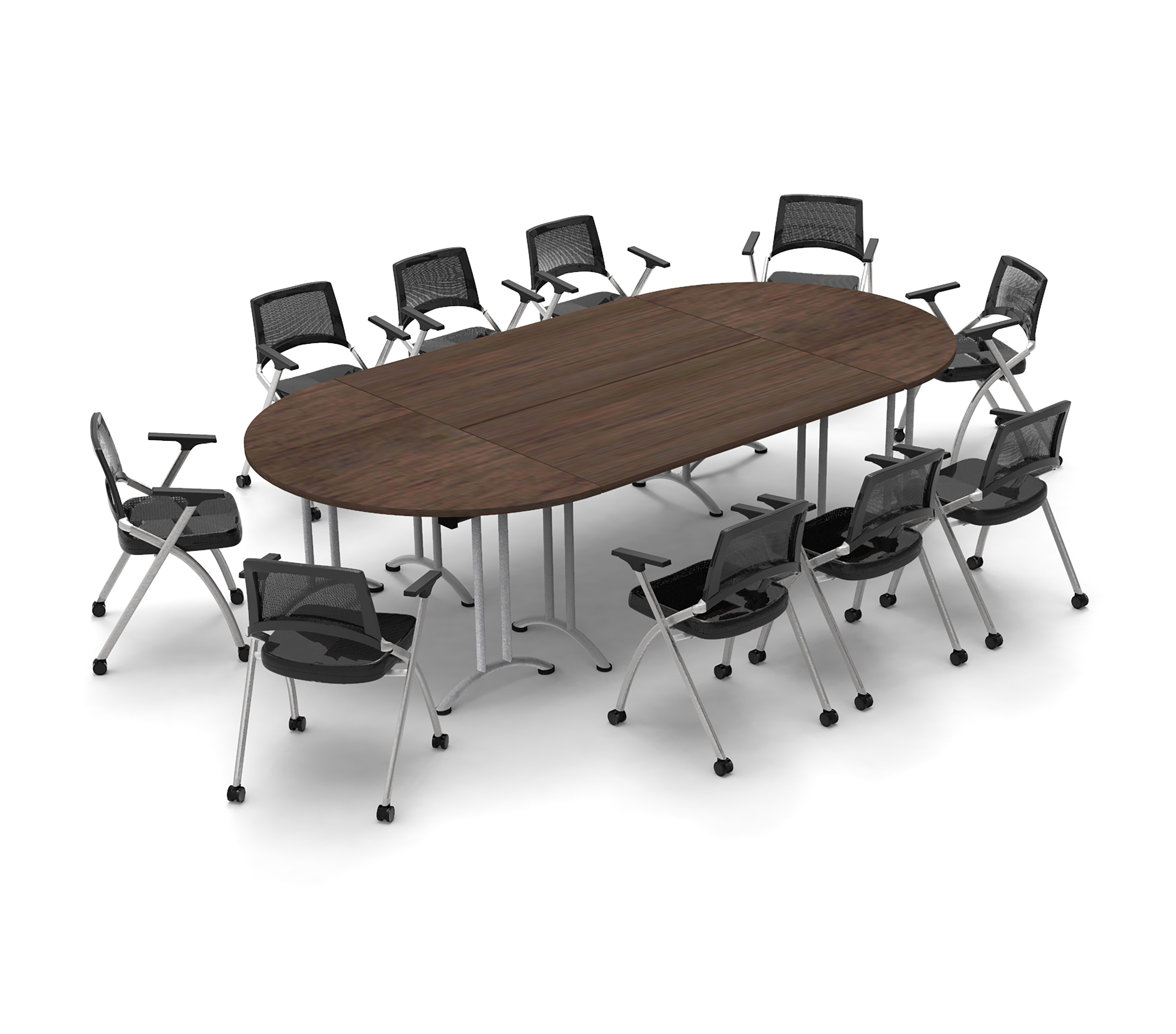 TeamWORK Tables 10 Person Conference Meeting Tables with 10 Chairs ...
