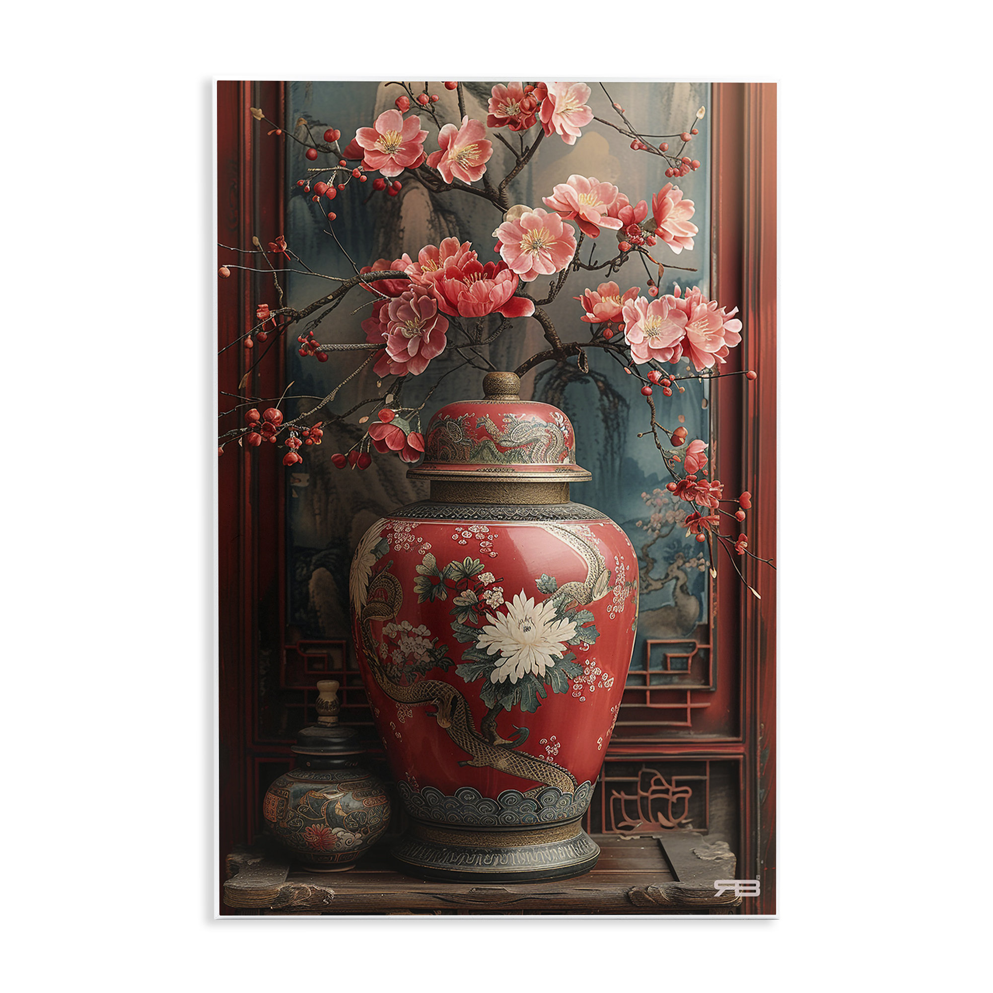 Stupell Industries Traditional Asian Vase Wall Plaque Art by Roozbeh ...
