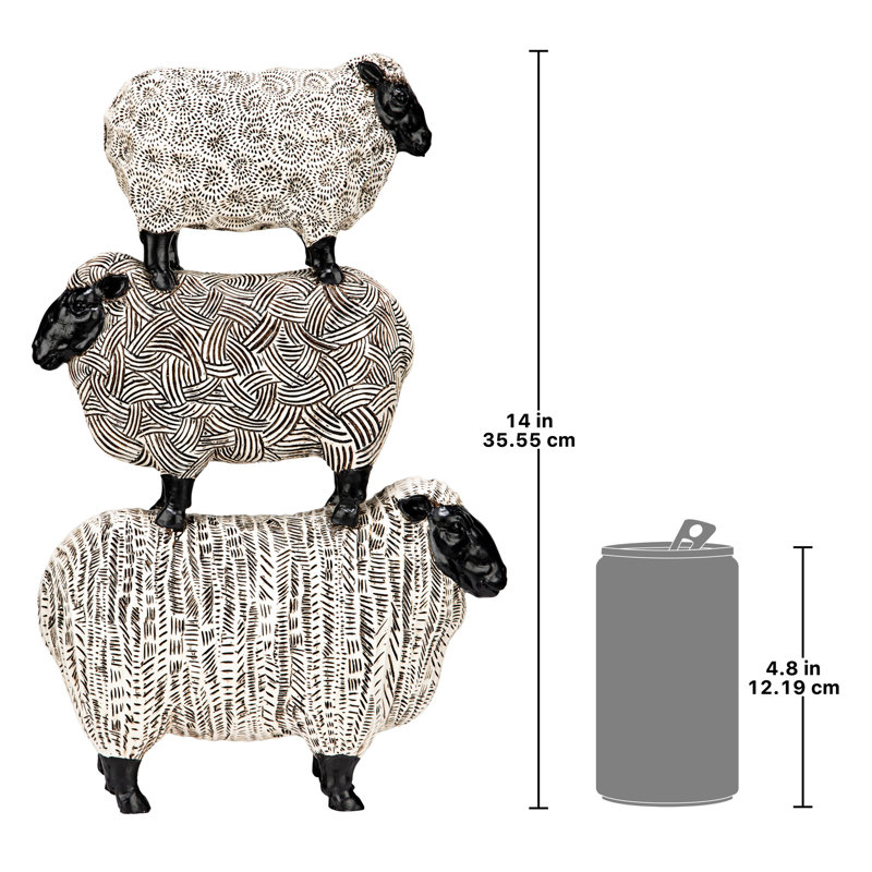 Design Toscano Stacked Sheep Spirit Animal Figurine & Reviews - Wayfair ...