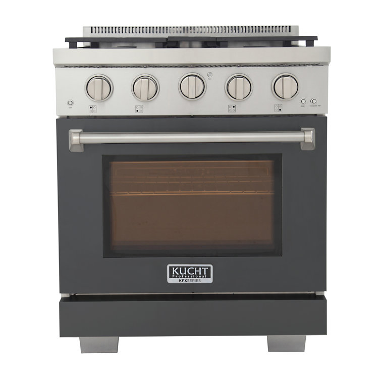 Kucht 30 in. 4.2 cu. ft. Freestanding Gas Range and Convection Oven ...