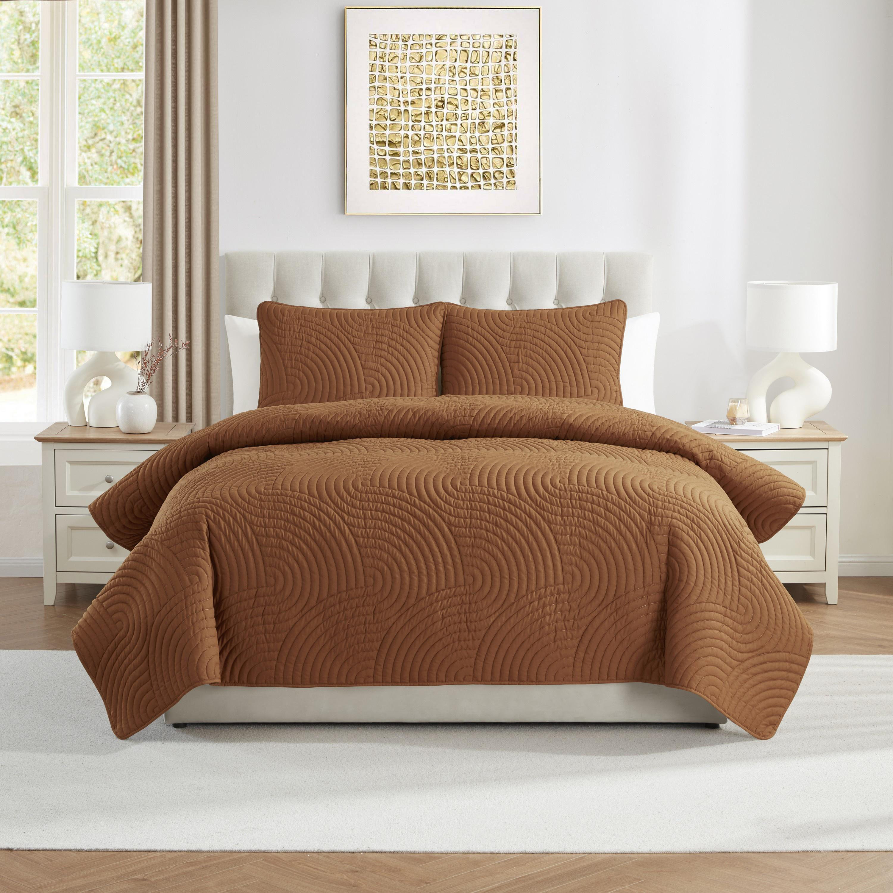VCNY Sands 3-Piece Curved Pinsonic Textured Quilt Set & Reviews | Wayfair