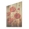 Lark Manor™ Poppies Scarlet Solitude I - Poppies Wood Art On Natural ...