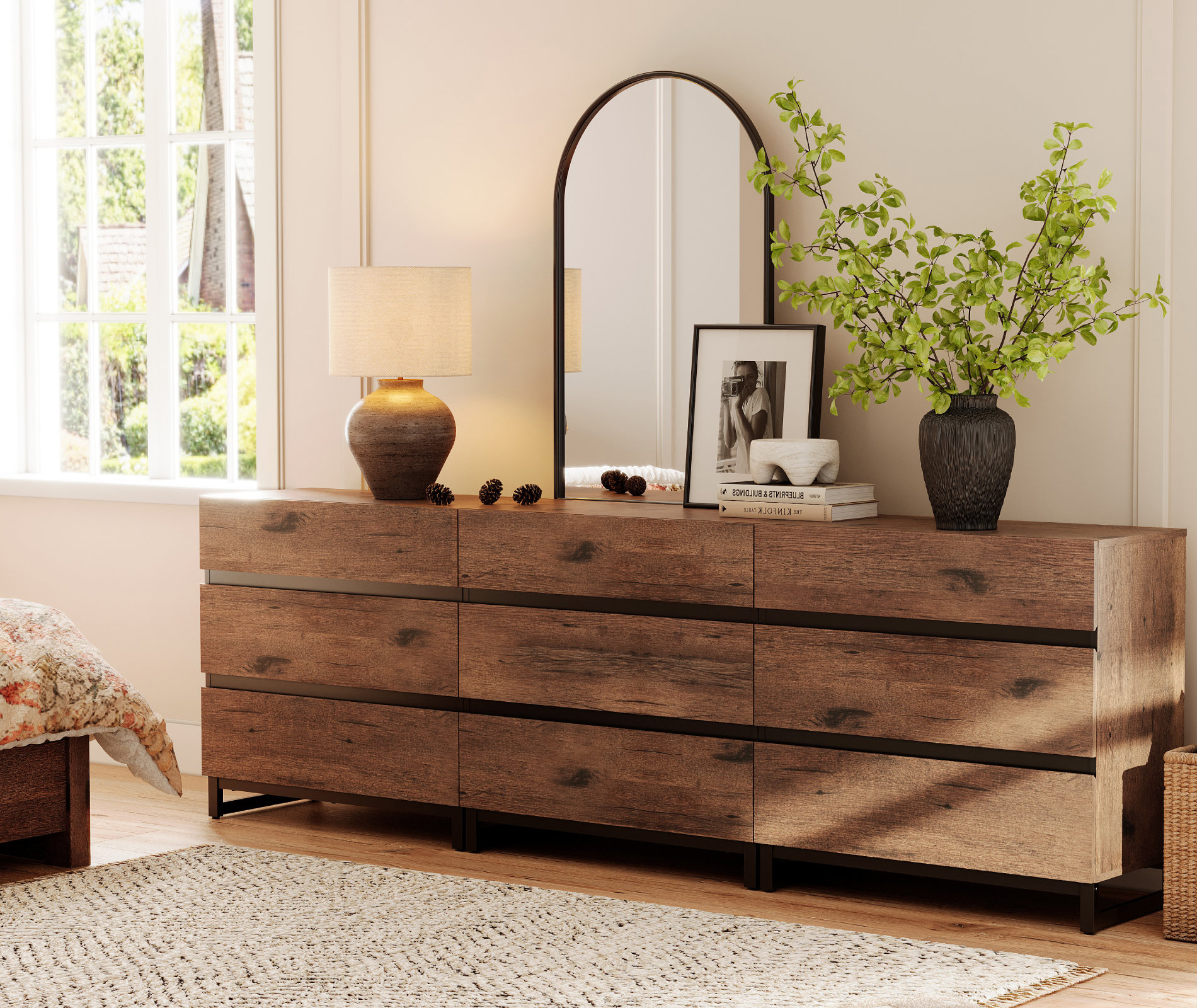 Latitude Run® Modern Wooden Dresser For Bedroom Or Living Room, Closet ...