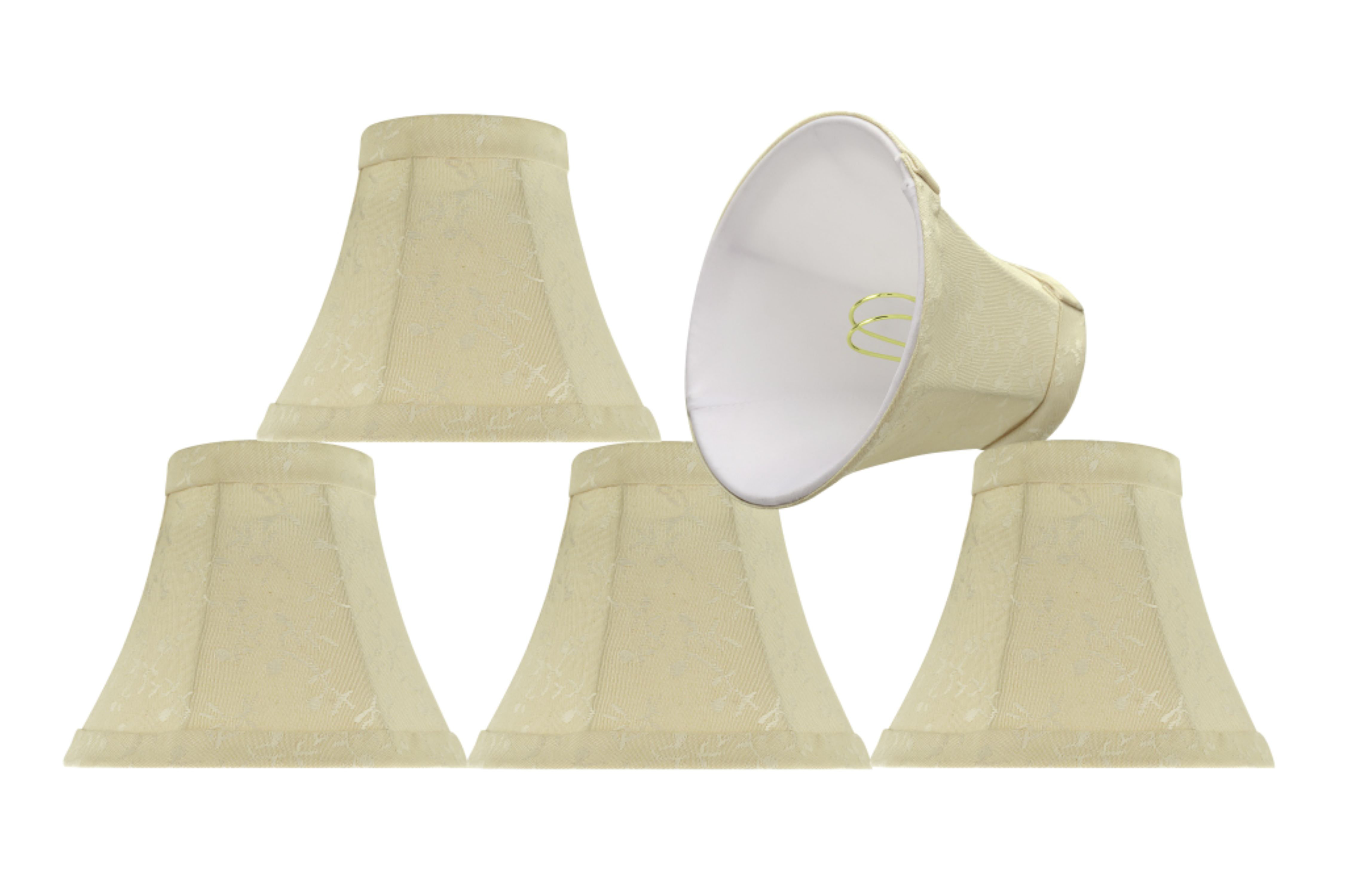 Aspen Creative Corporation 5" H Jacquard Textured Fabric Bell Lamp ...
