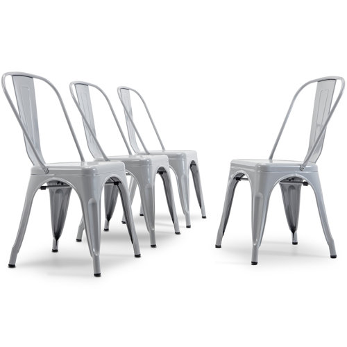 17 Stories Metal Stacking Side Chair & Reviews | Wayfair
