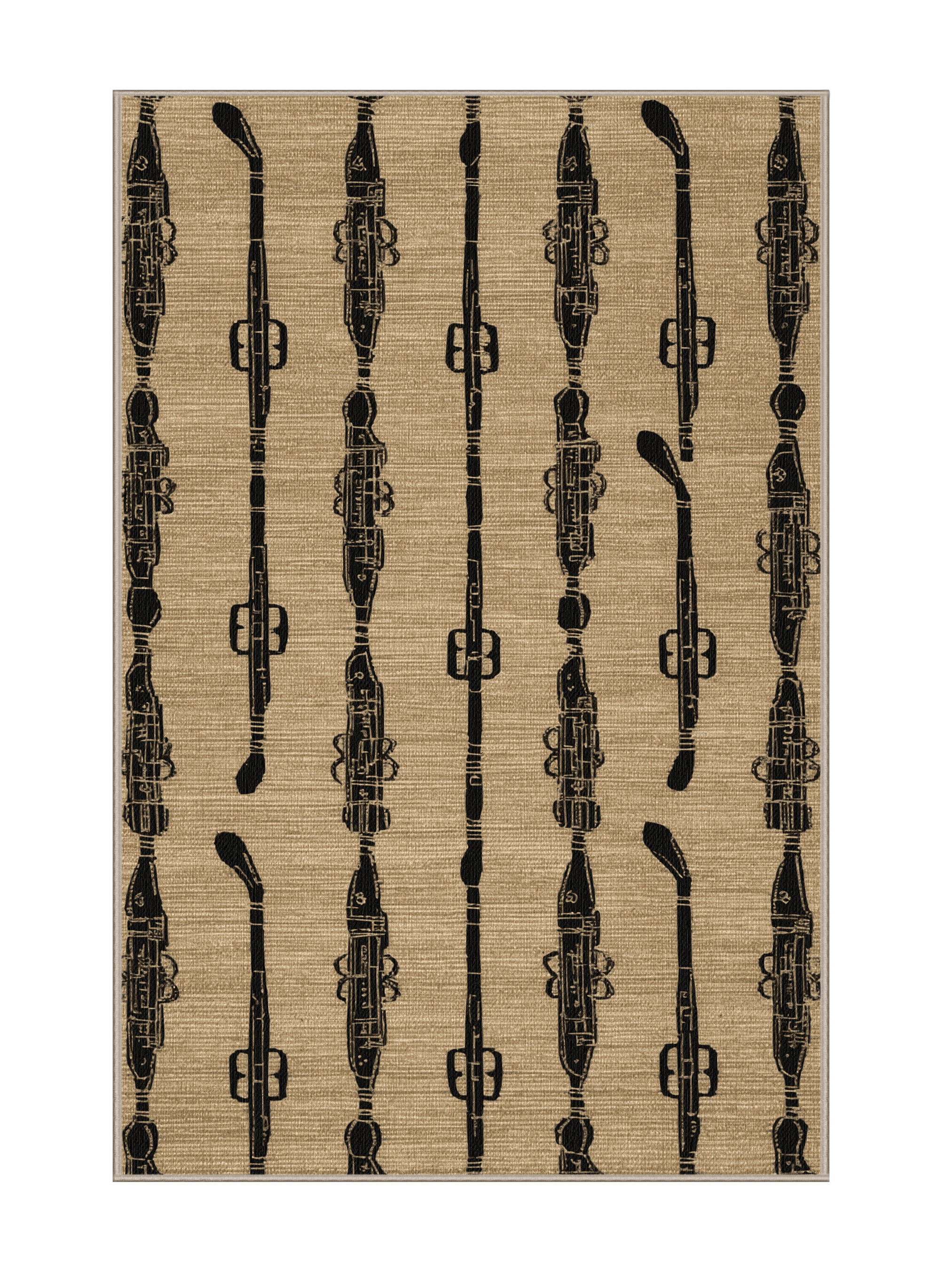 Hokku Designs Washable Bass Clarinet Music Area Rug | Wayfair