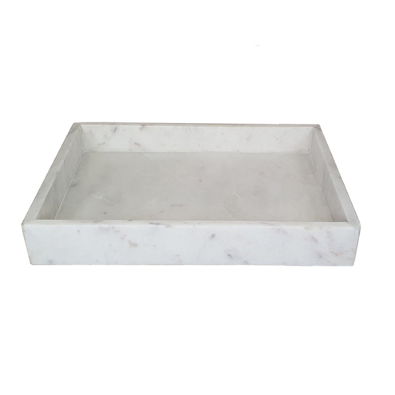 Birch Lane™ Risco Marble Ottoman Tray & Reviews | Wayfair