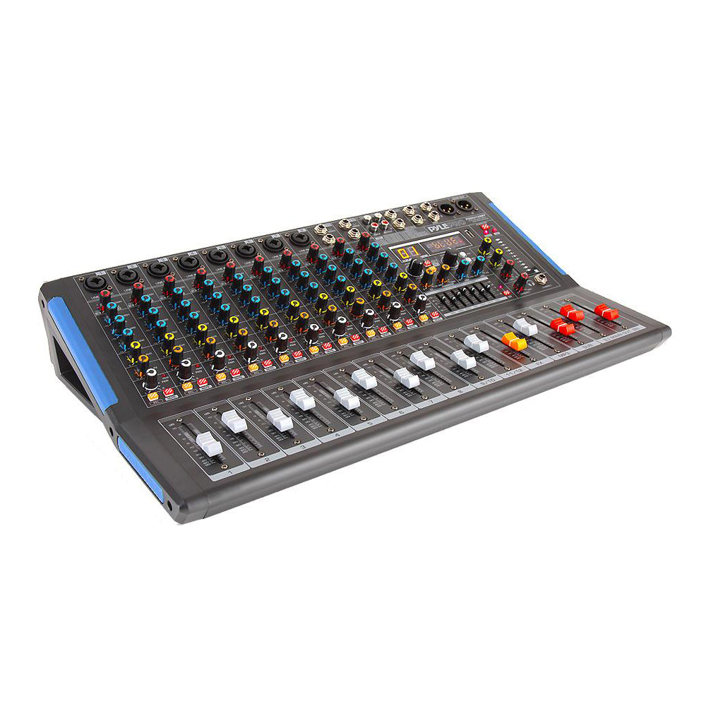 Pyle 12-Ch. Bluetooth Studio Mixer - DJ Controller Audio Mixing Console ...