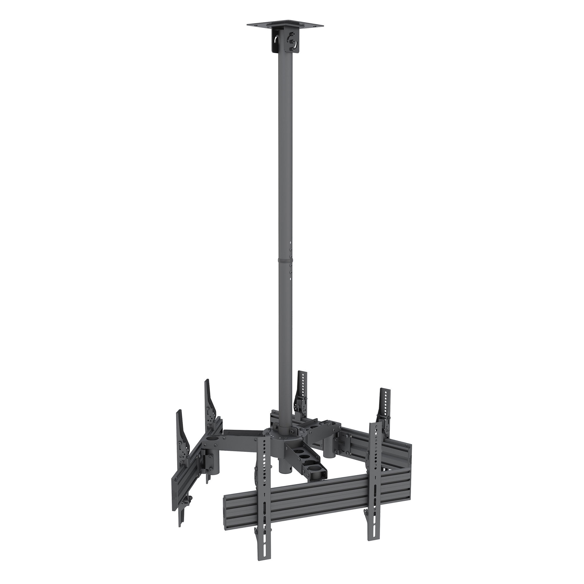 Mount-It Adjustable Triple Screen TV Ceiling Mount | Multi-Display ...