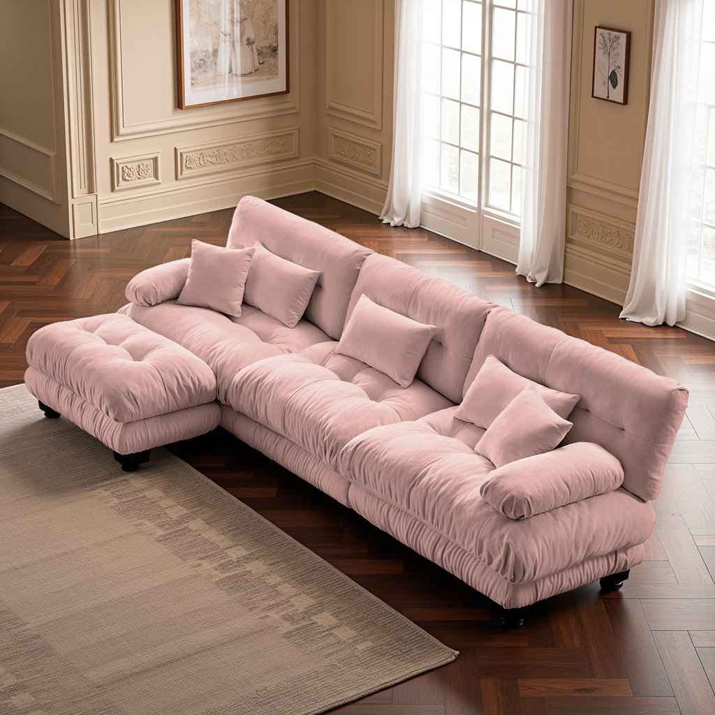 Latitude Run® Luxury Modular Sectional Sofa - Oversized L-Shaped Cloud ...
