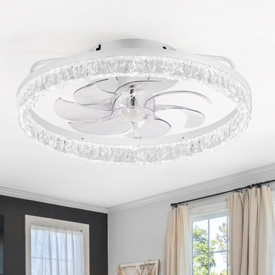 Wrought Studio 20Inch Ceiling Fans With Lights, White Flush Mount ...