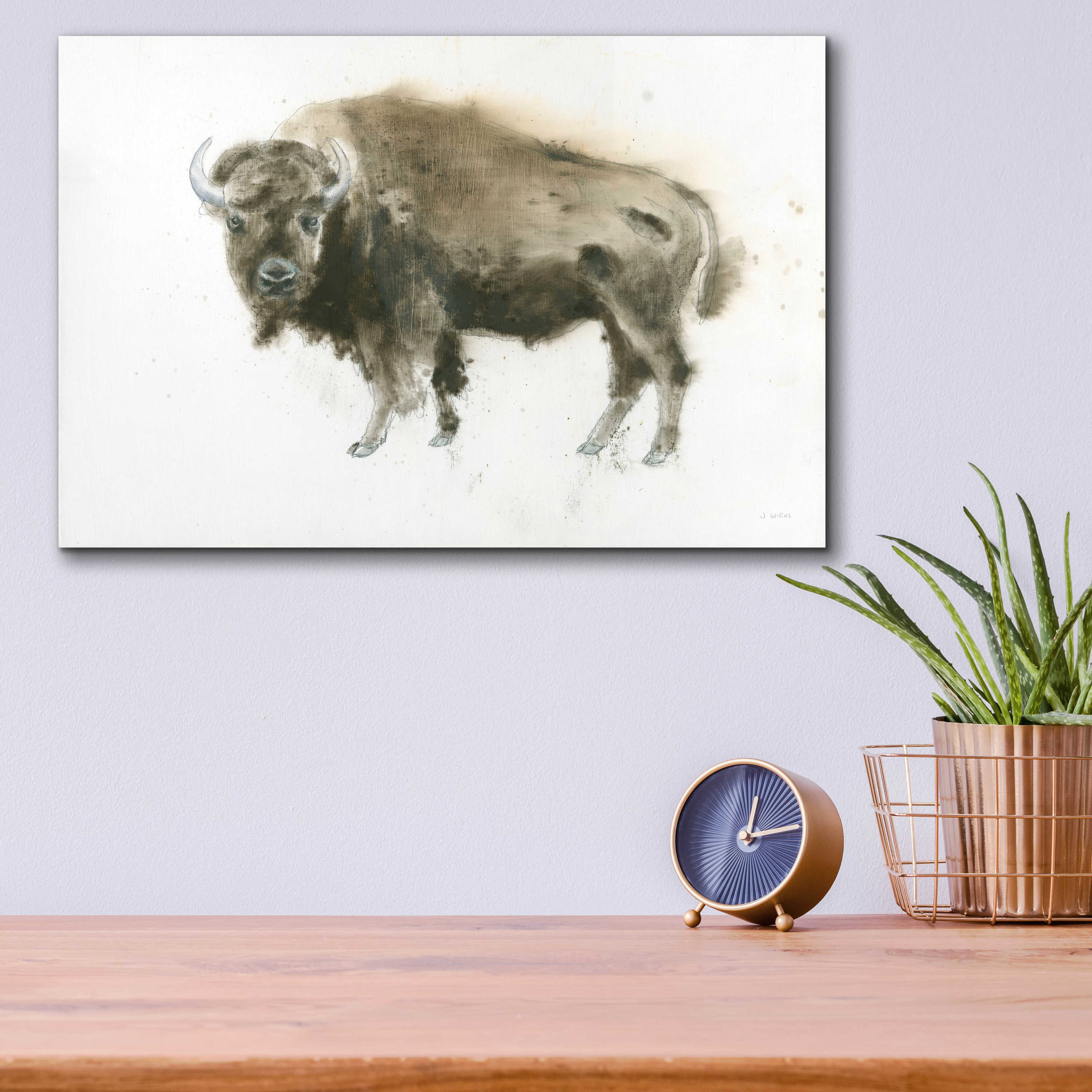 Millwood Pines Epic Art 'Buffalo Bill' By James Wiens, Acrylic Gl ...