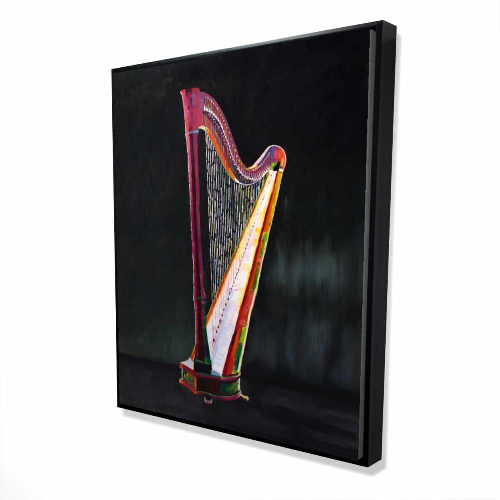 Lark Manor™ Colorful Realistic Harp - Living Room Musical Canvas Decor ...