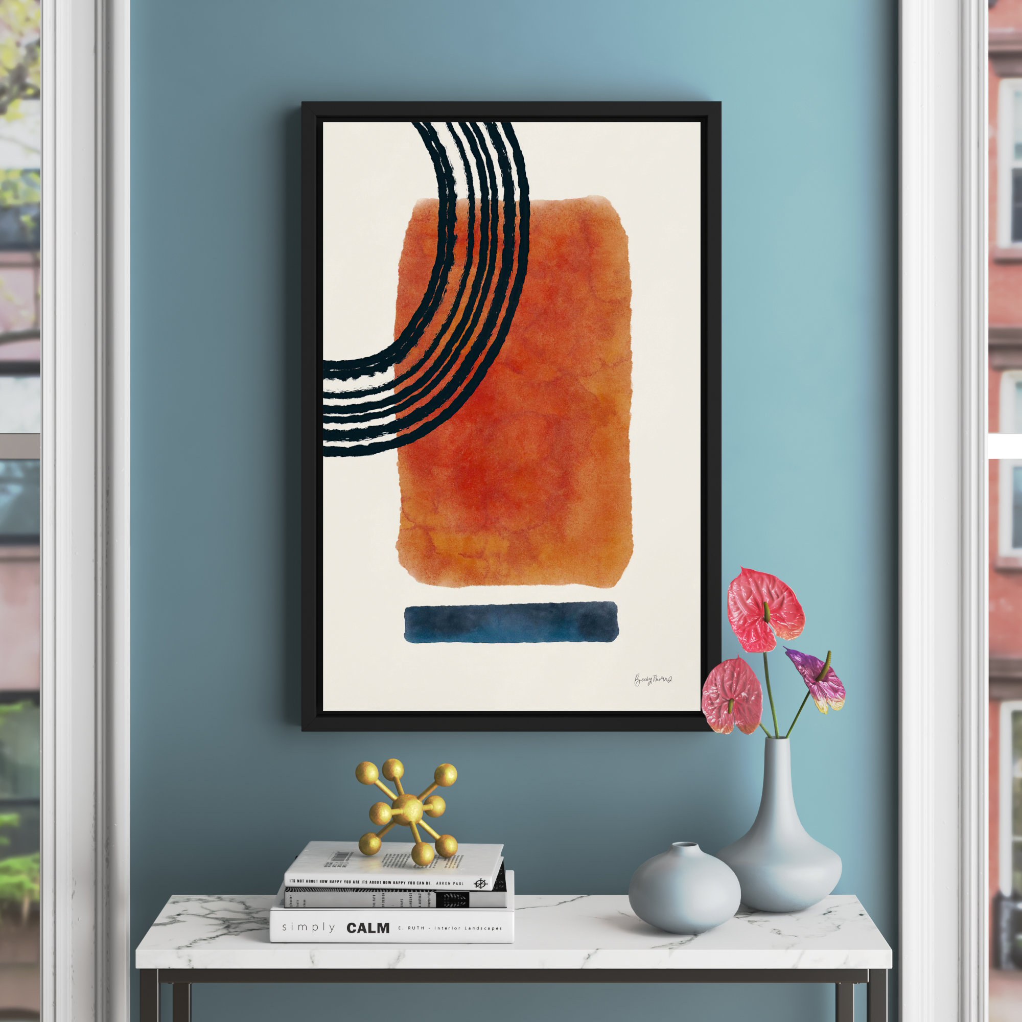 Mercury Row® Geo Abstract III by Becky Thorns, Midcentury Modern Boho ...