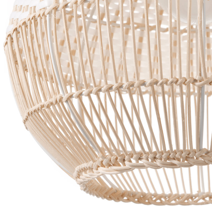 Bayou Breeze Ajshe 1 - Light Rattan Teardrop Pendant & Reviews | Wayfair