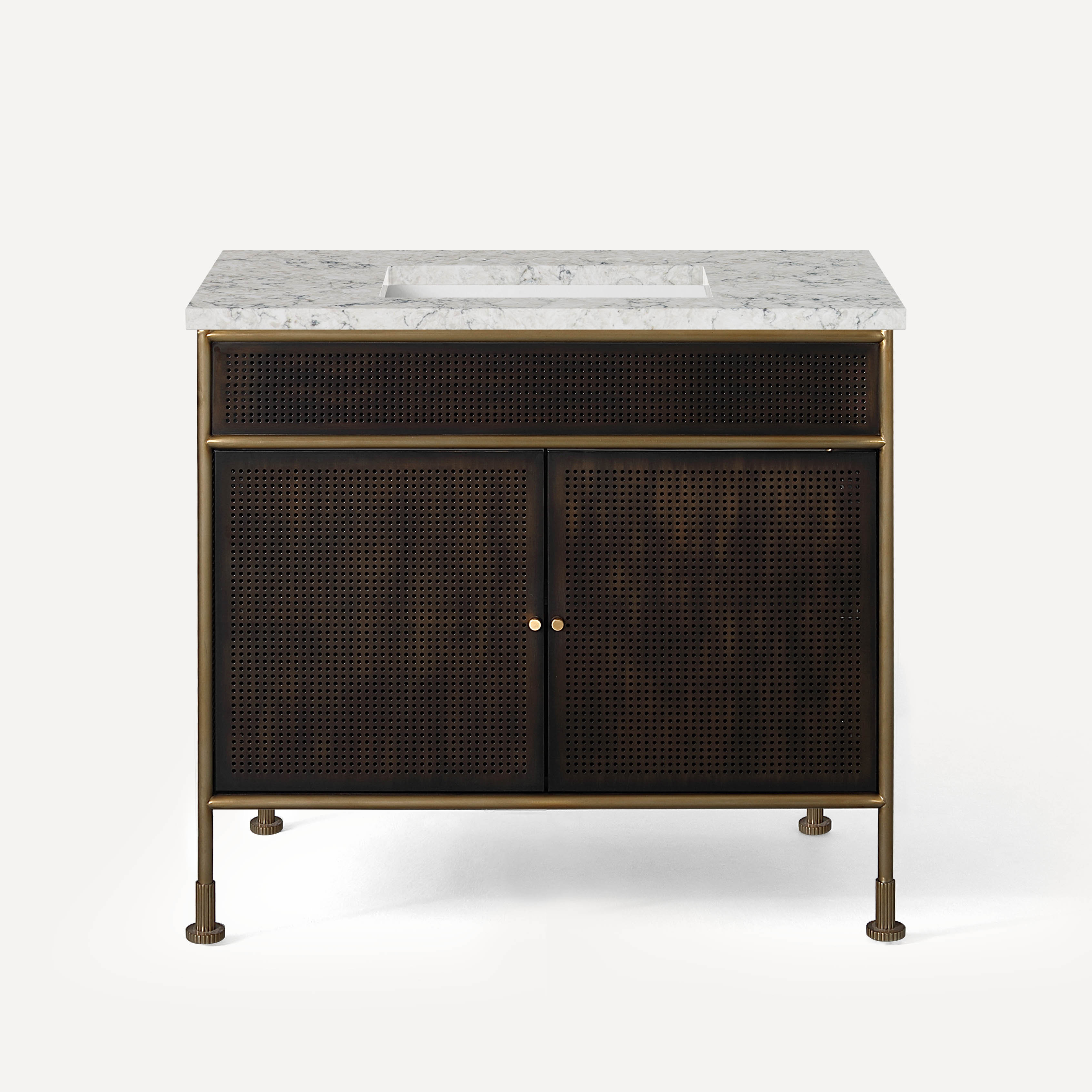 Robern Quartz Stone Vanity Top, 36" X 1-1/8" X 23", Center Undercounter ...