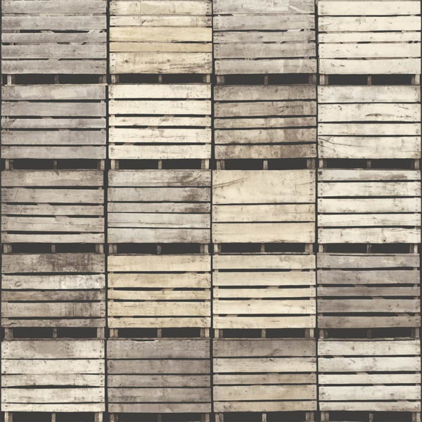 August Grove Dutch Wallcoverings Wallpaper Crates | Wayfair.co.uk