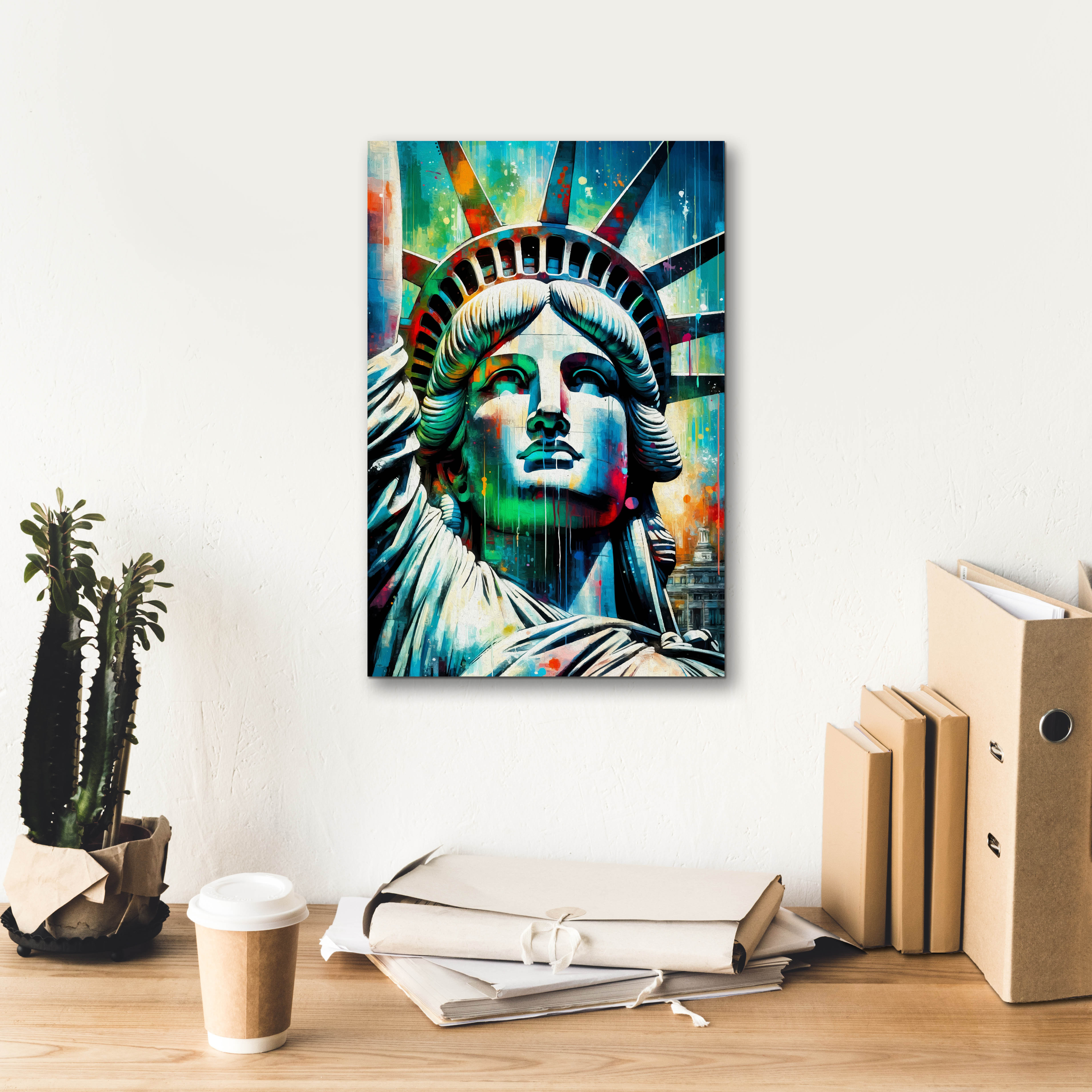 Epic Graffiti 'Statue Of Liberty Pop Art' by Andreas Magnusson Canvas ...