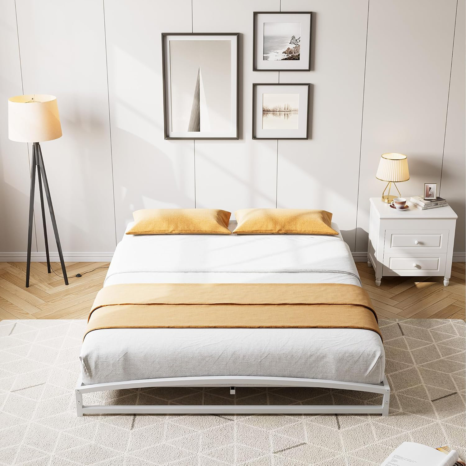Alwyn Home Full Low Bed – 6", Noise-Free, Easy Assembly, Metal | AllModern
