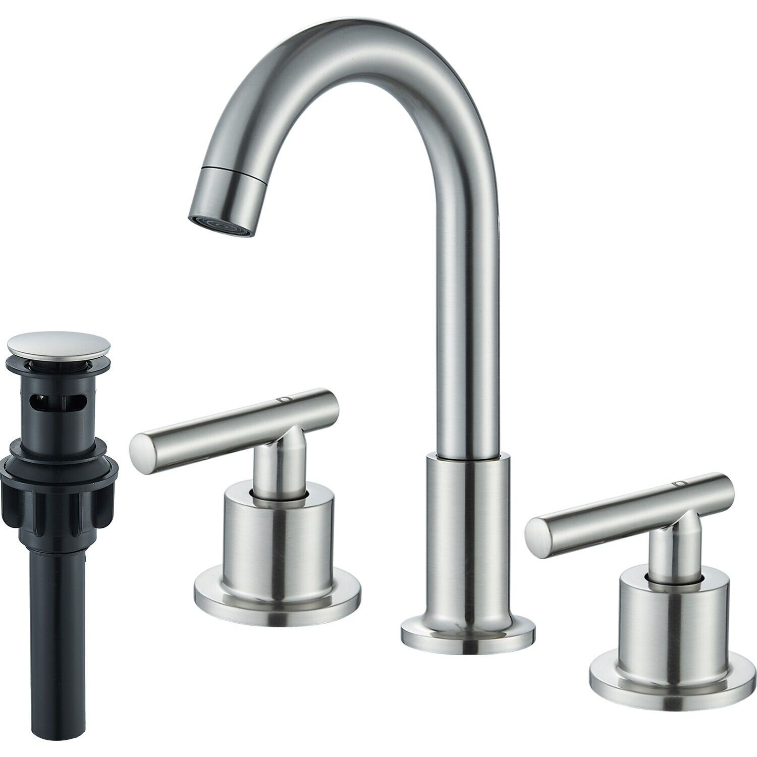 Senlesen Widespread Faucet 2-handle Bathroom Faucet with Drain Assembly ...