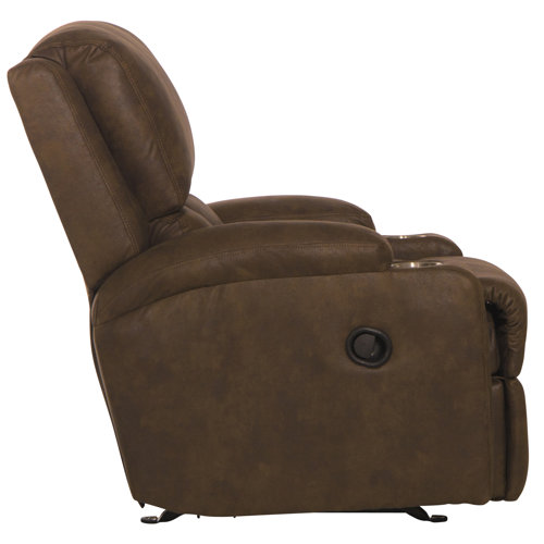 Hokku Designs Ericksen Upholstered Rocker Recliner with 2 Stainless ...