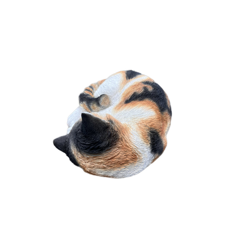 Hi-Line Gift Ltd. Sleeping Calico Cat Garden Statue & Reviews | Wayfair