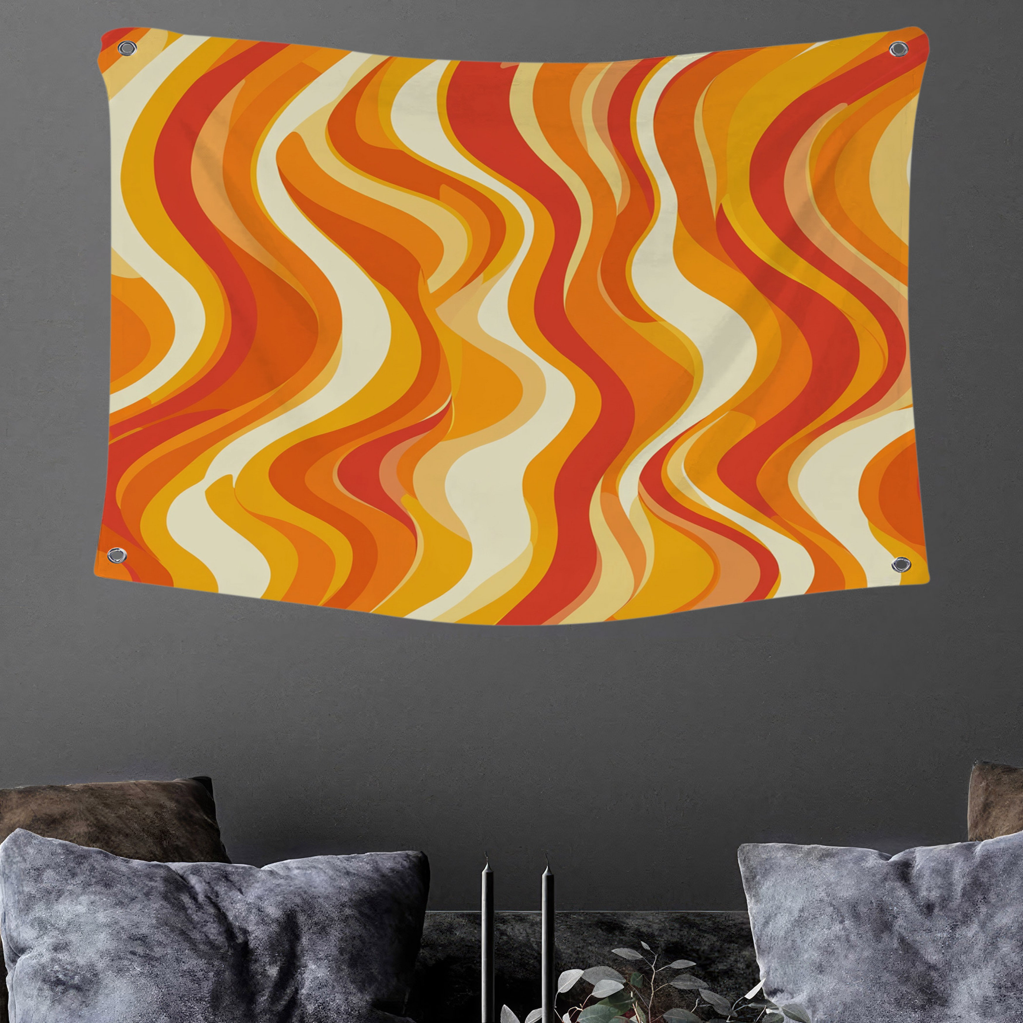East Urban Home Abstract Waves Wall Tapestry - Art Wall Decor | Wayfair