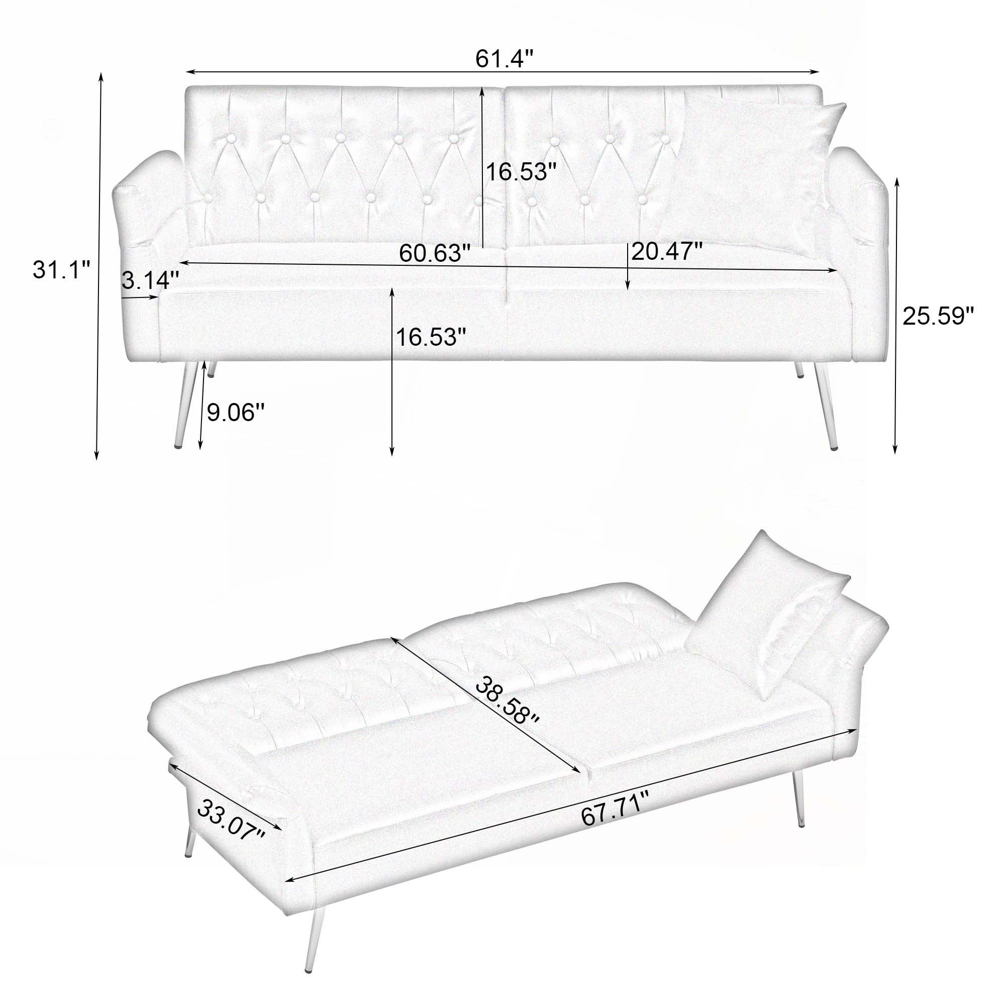Mercer41 Convertible Futon Sofa | Wayfair
