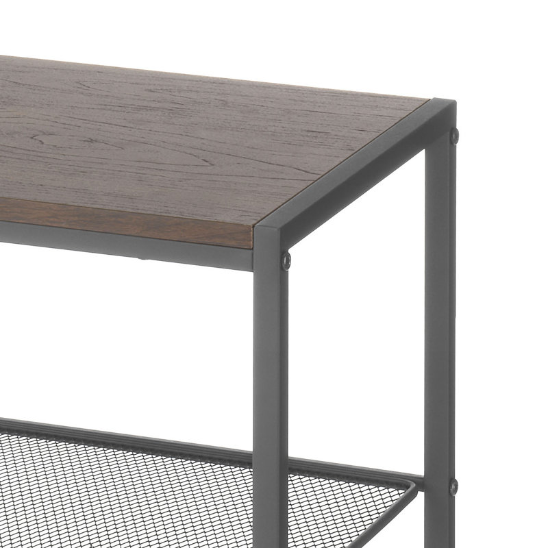 Rebrilliant 4-Tier Wood & Metal Mesh Shelf | Wayfair