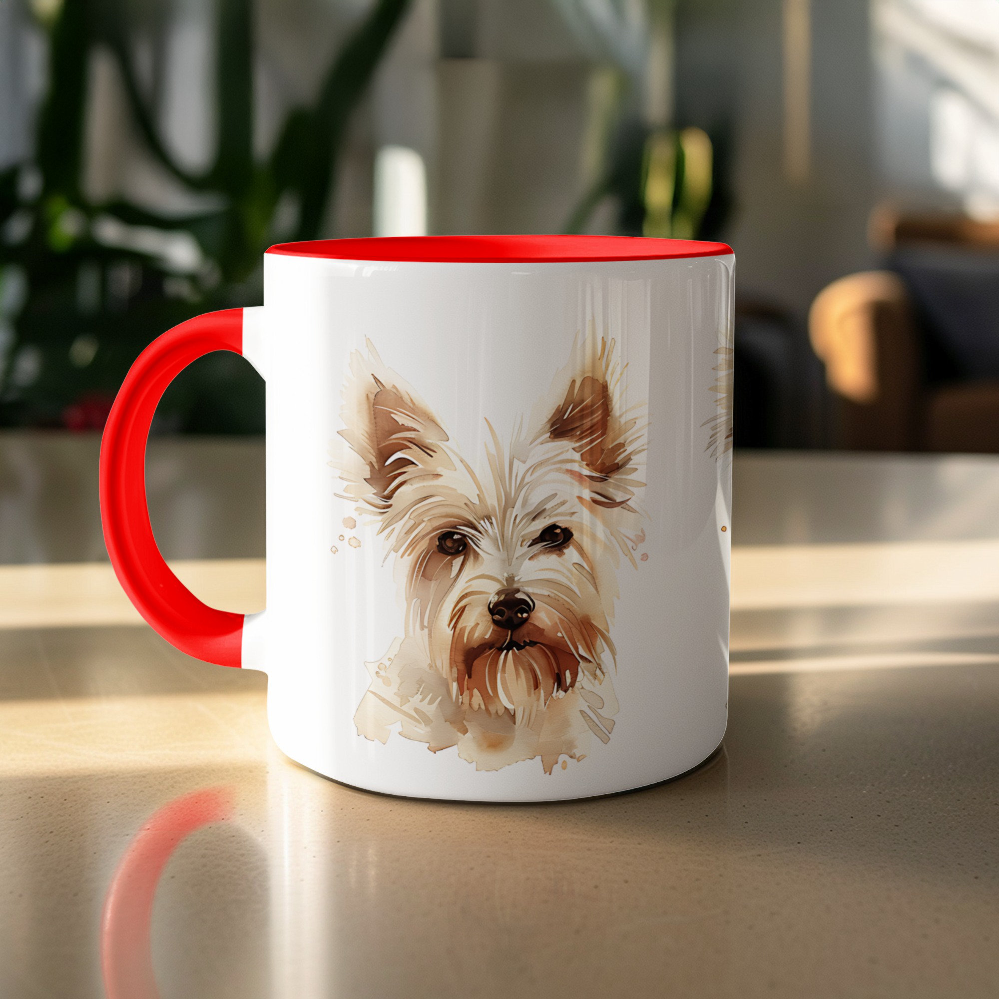 East Urban Home Set of 4 – 11oz Watercolour Samoyed Dog Design Coffee ...