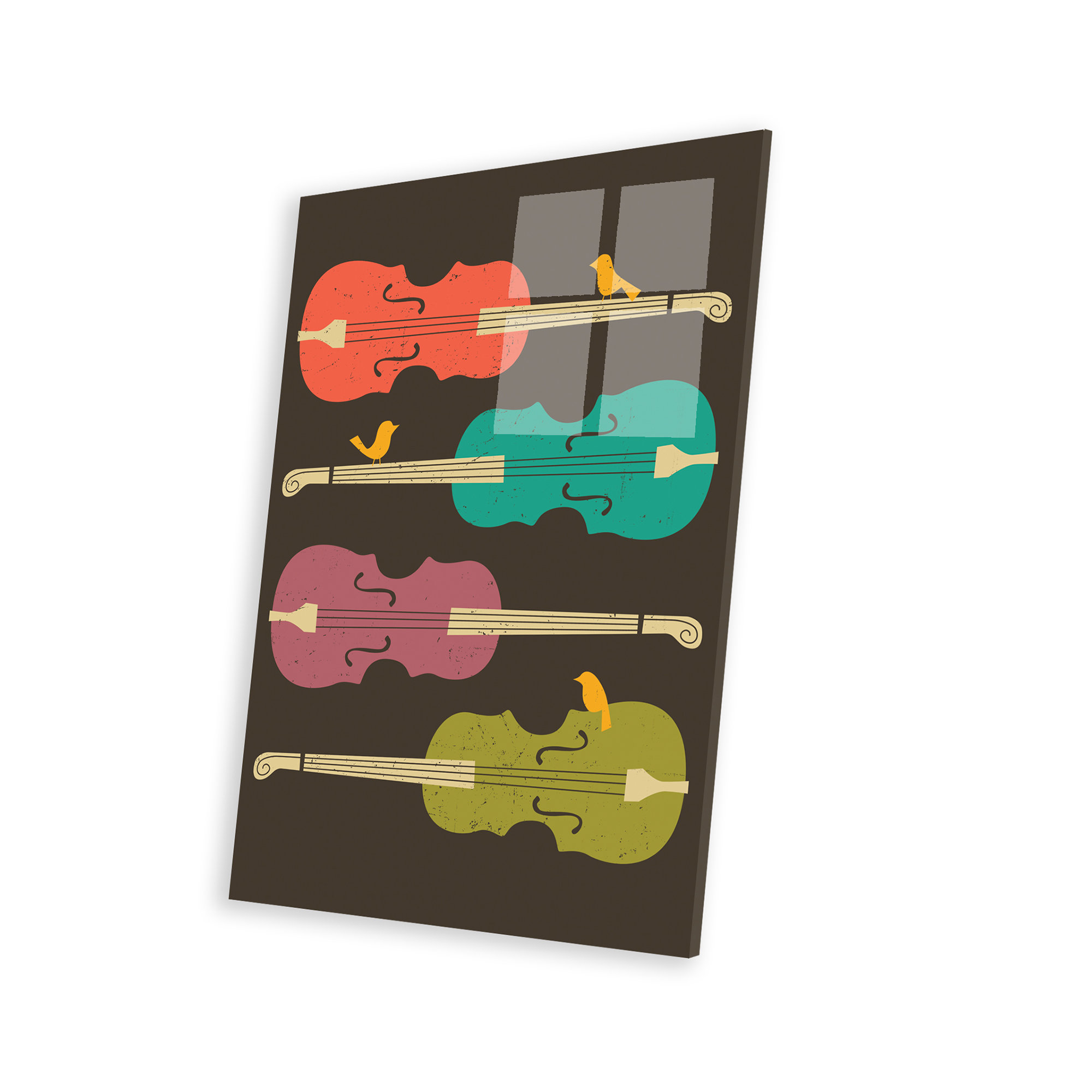 Red Barrel Studio® Birds on a Cello String by Jazzberry Blue - Unframed ...